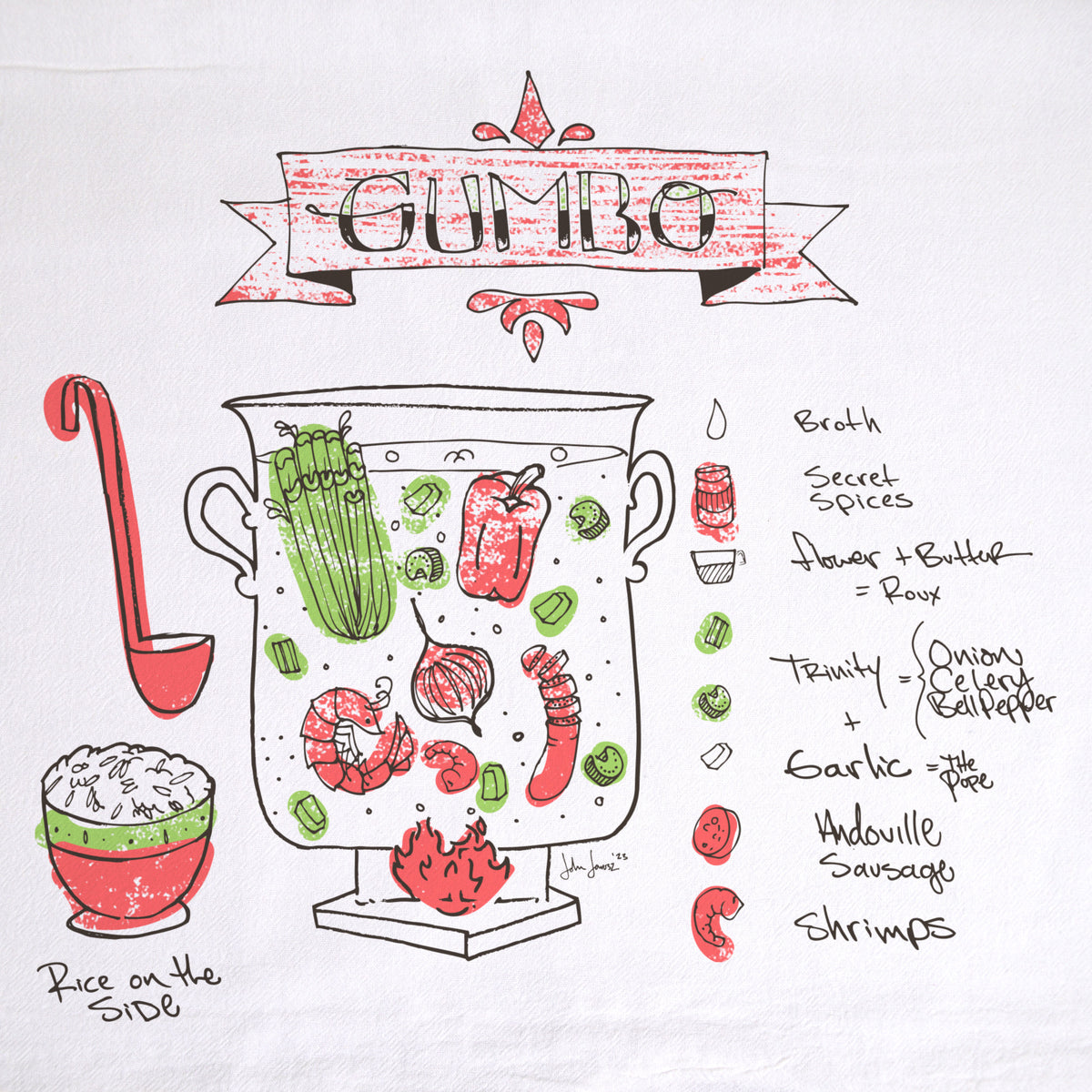 Gumbo Tea Towel – Girls Can Tell